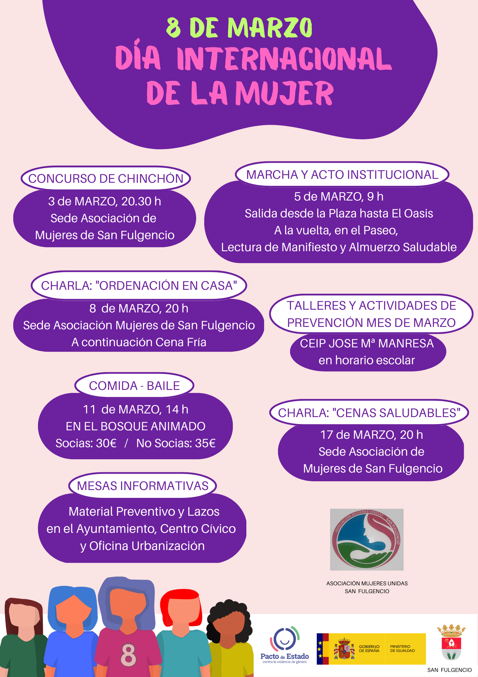 Actividades 8M - Marcha y acto institucional - Ayuntamiento de San Fulgencio